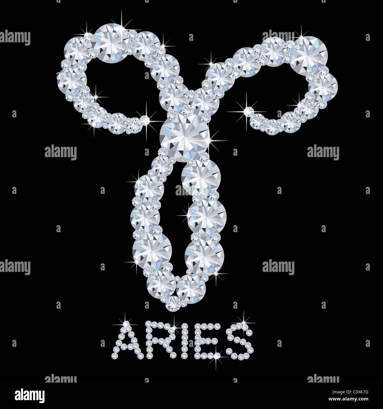 diamond zodiac aries Stock Photo - Alamy