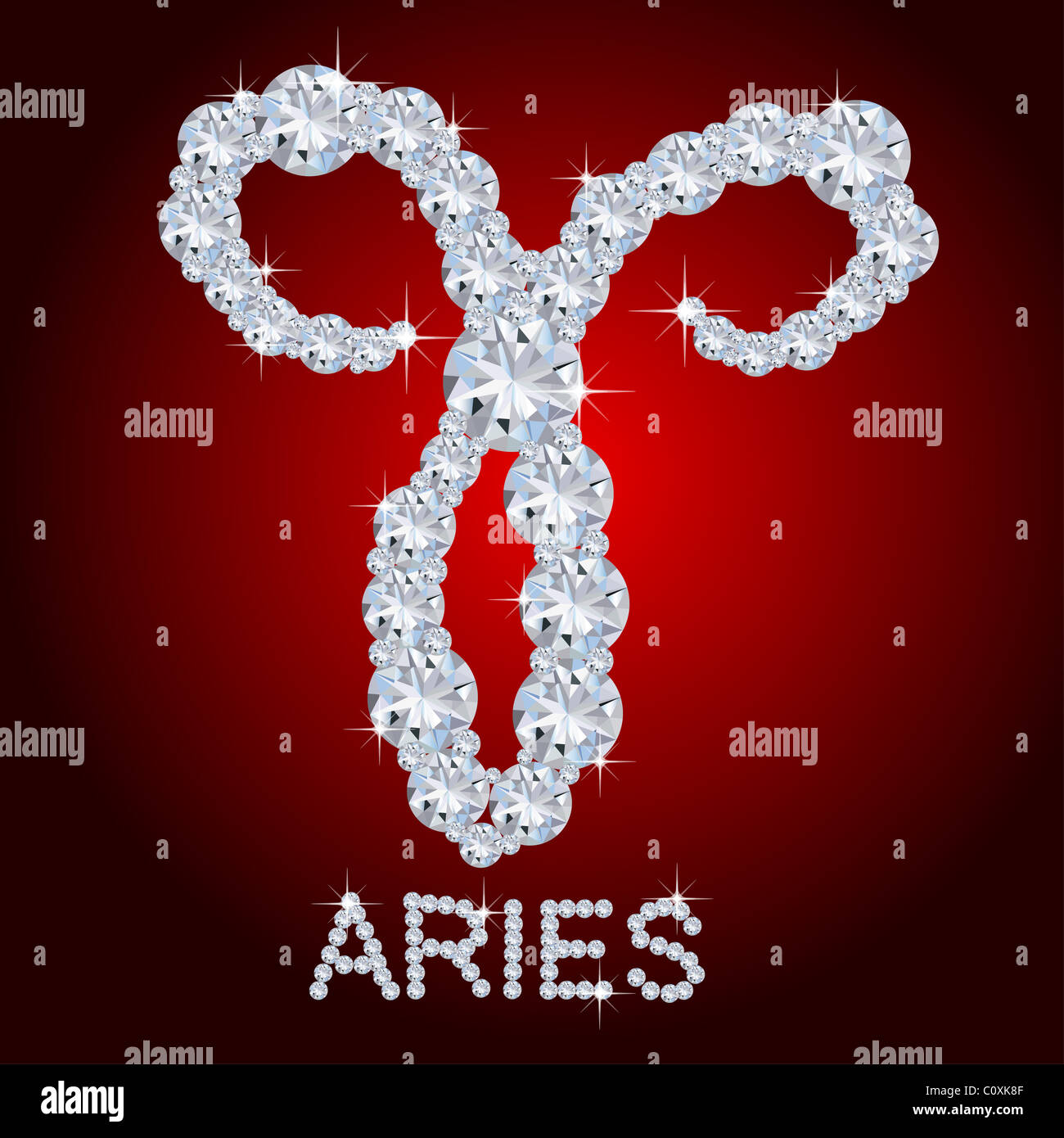 diamond zodiac aries Stock Photo - Alamy