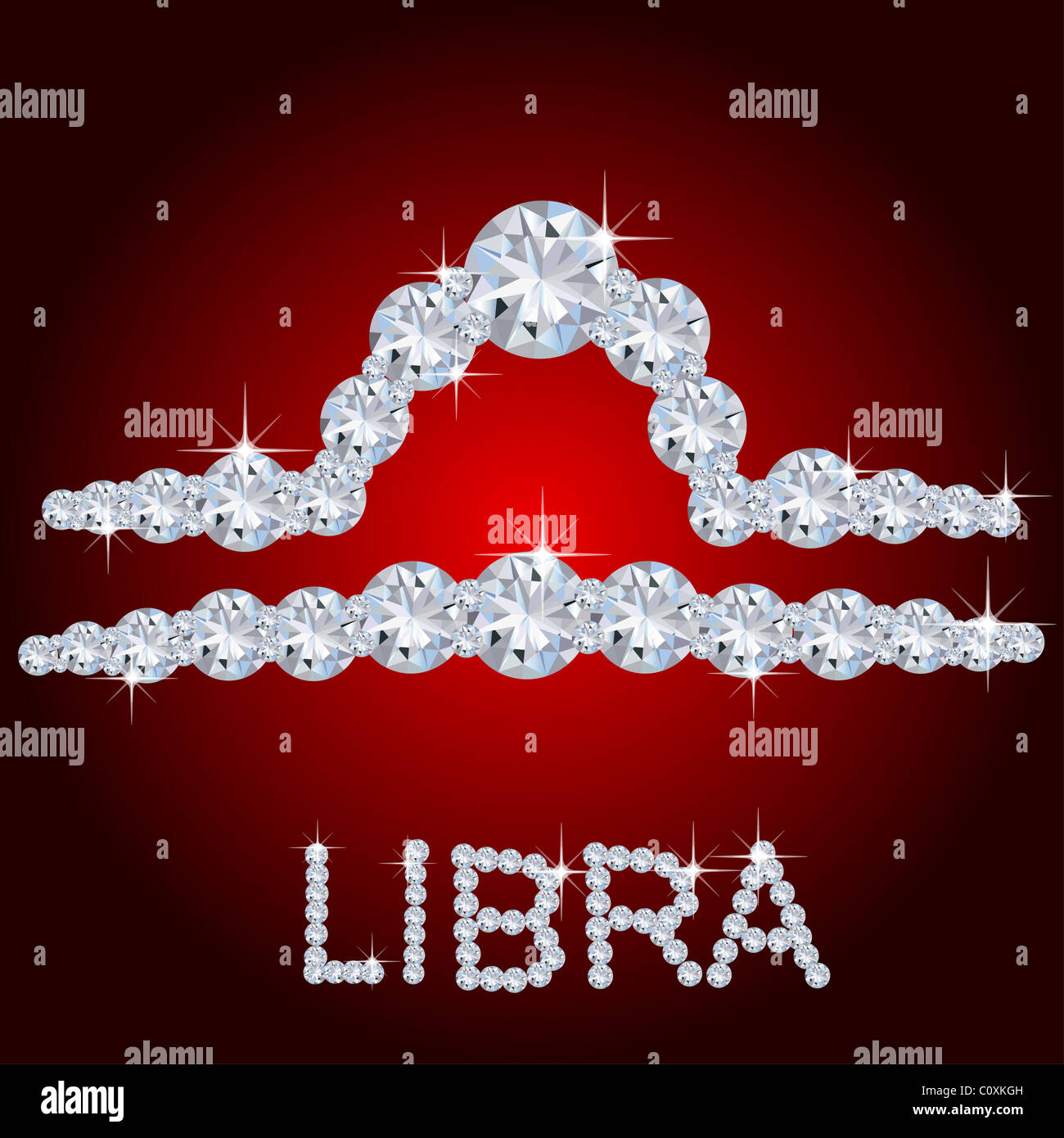diamond zodiac libra Stock Photo - Alamy
