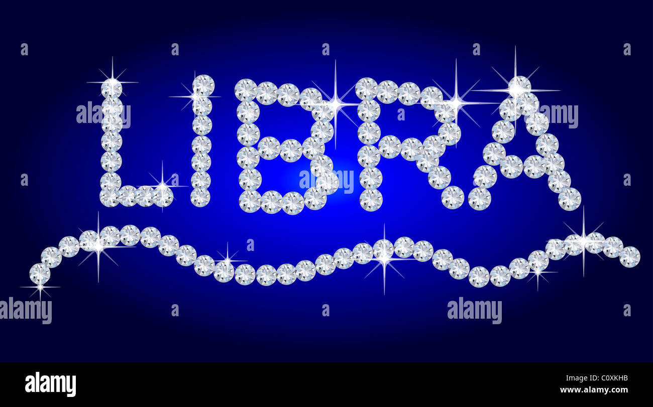 diamond zodiac libra Stock Photo - Alamy