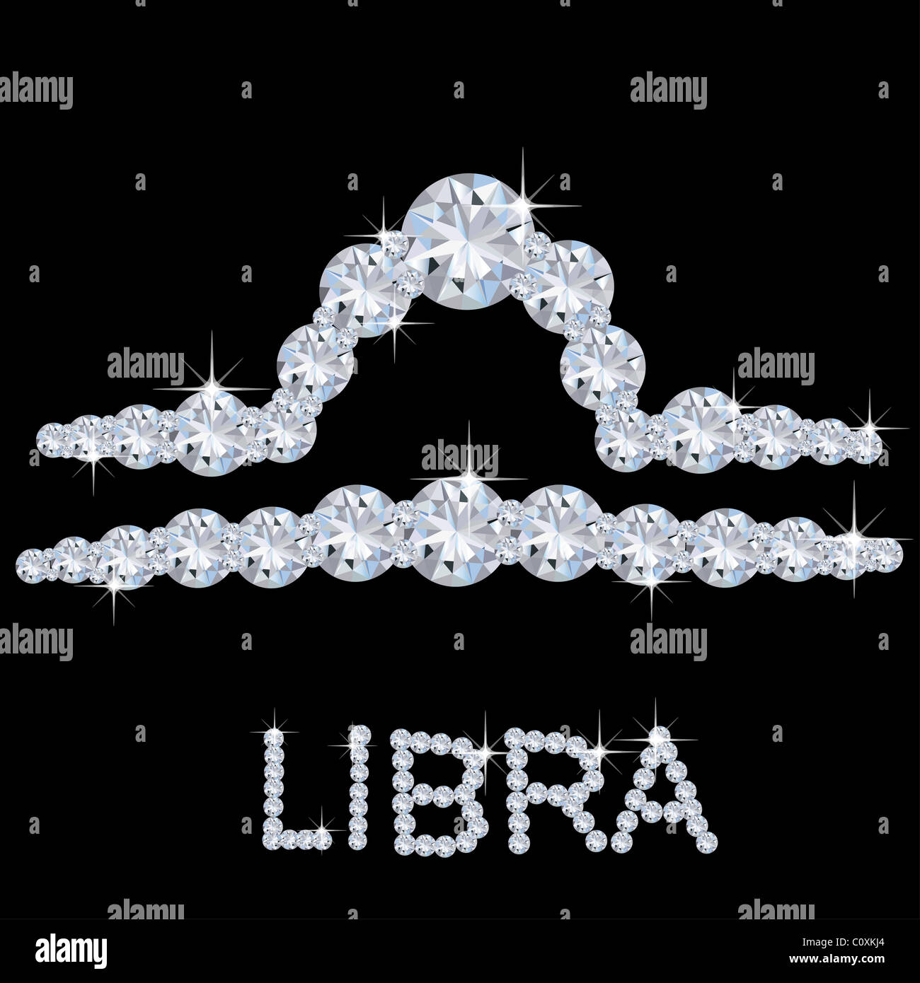 diamond zodiac libra Stock Photo - Alamy