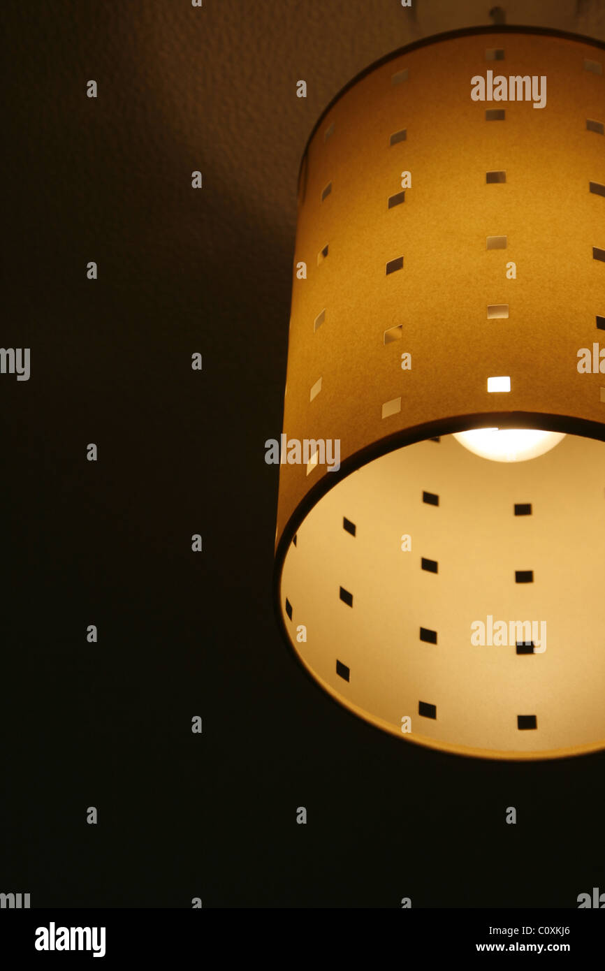 bright light bulb on ceiling in room Stock Photo - Alamy