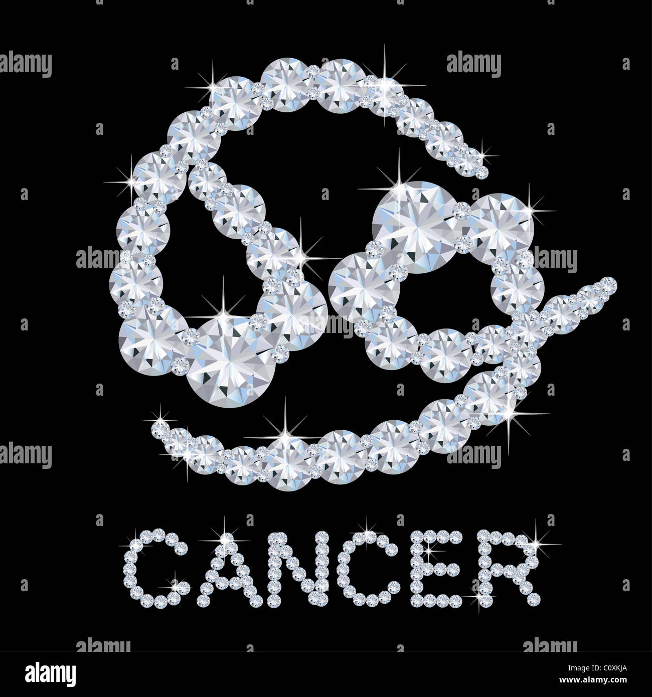 diamond zodiac cancer Stock Photo - Alamy