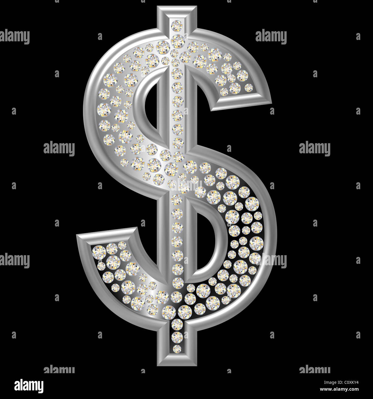 Diamond Symbol Dollar Stock Photo - Alamy
