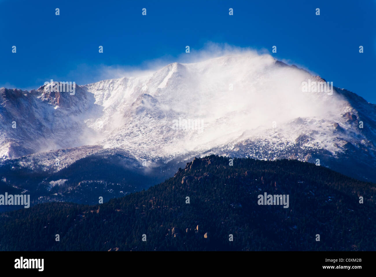 Wind blowing over a mountain Stock Photo - Alamy