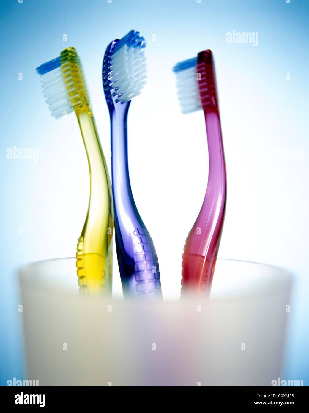 toothbrushes in pot Stock Photo - Alamy