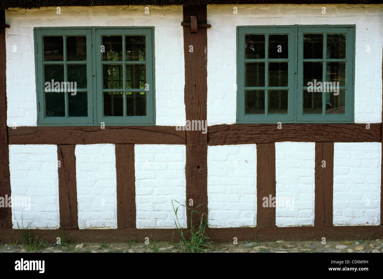 Detail of traditional timber framed house in Denmark Stock Photo - Alamy
