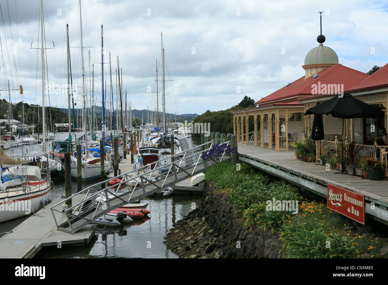 Town basin quayside wharf at Whangerai New Zealand Stock Photo - Alamy