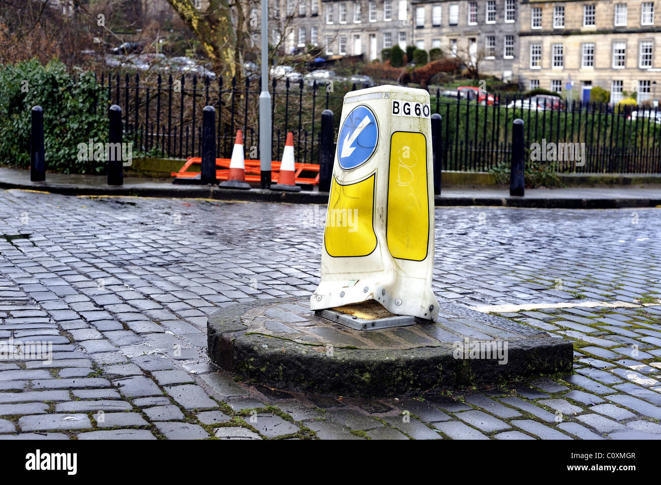 Uk road damaged barrier hi-res stock photography and images - Alamy