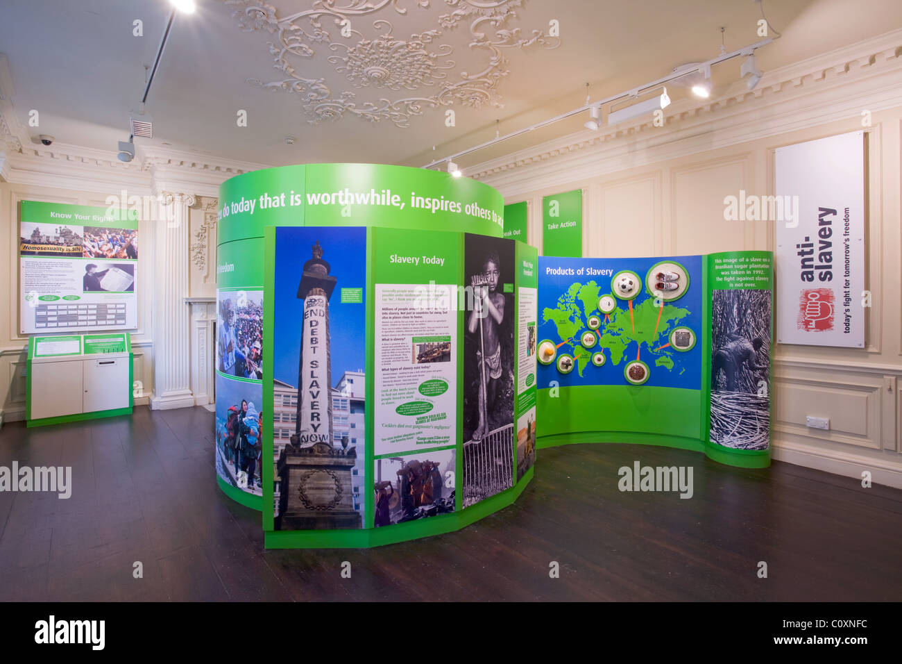 Displays inside Wilberforce House Museum in Hull, East Yorkshire, UK ...