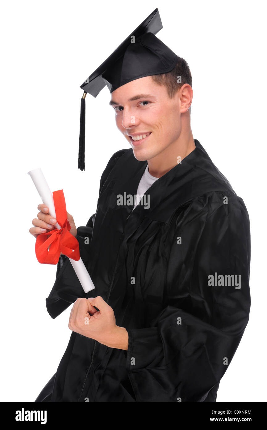 Full isolated studio picture from a young graduation man Stock Photo ...