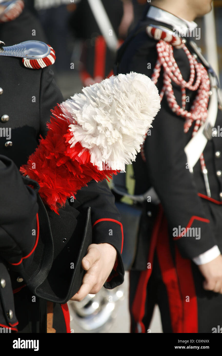 the carabinieri police band wearing traditional uniform in italy Stock ...