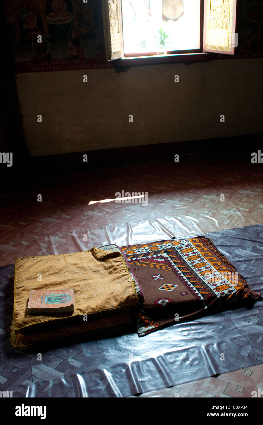 Praying mat, Buddhist temple, Wat Aham, Luang Prabang, Laos Stock Photo ...