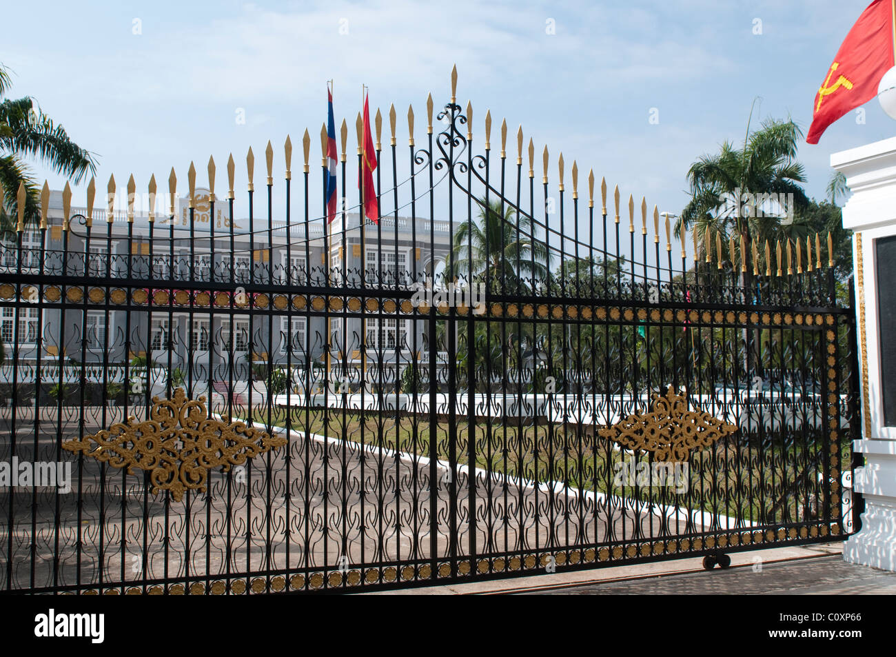 Laos gate flag hi-res stock photography and images - Alamy