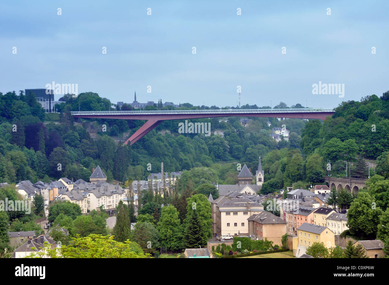 The Grand Duchess Charlotte Bridge, Luxembourg City, Luxembourg Stock ...
