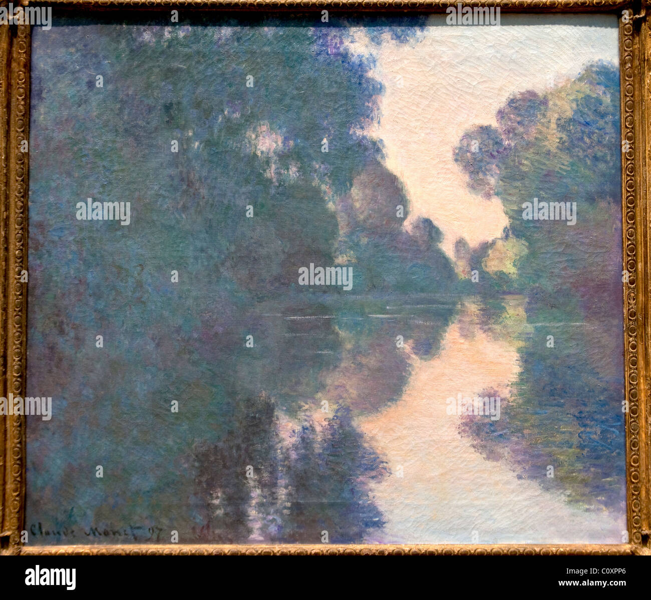 Morning on the Seine near Giverny, 1897, by Claude Monet Stock Photo ...