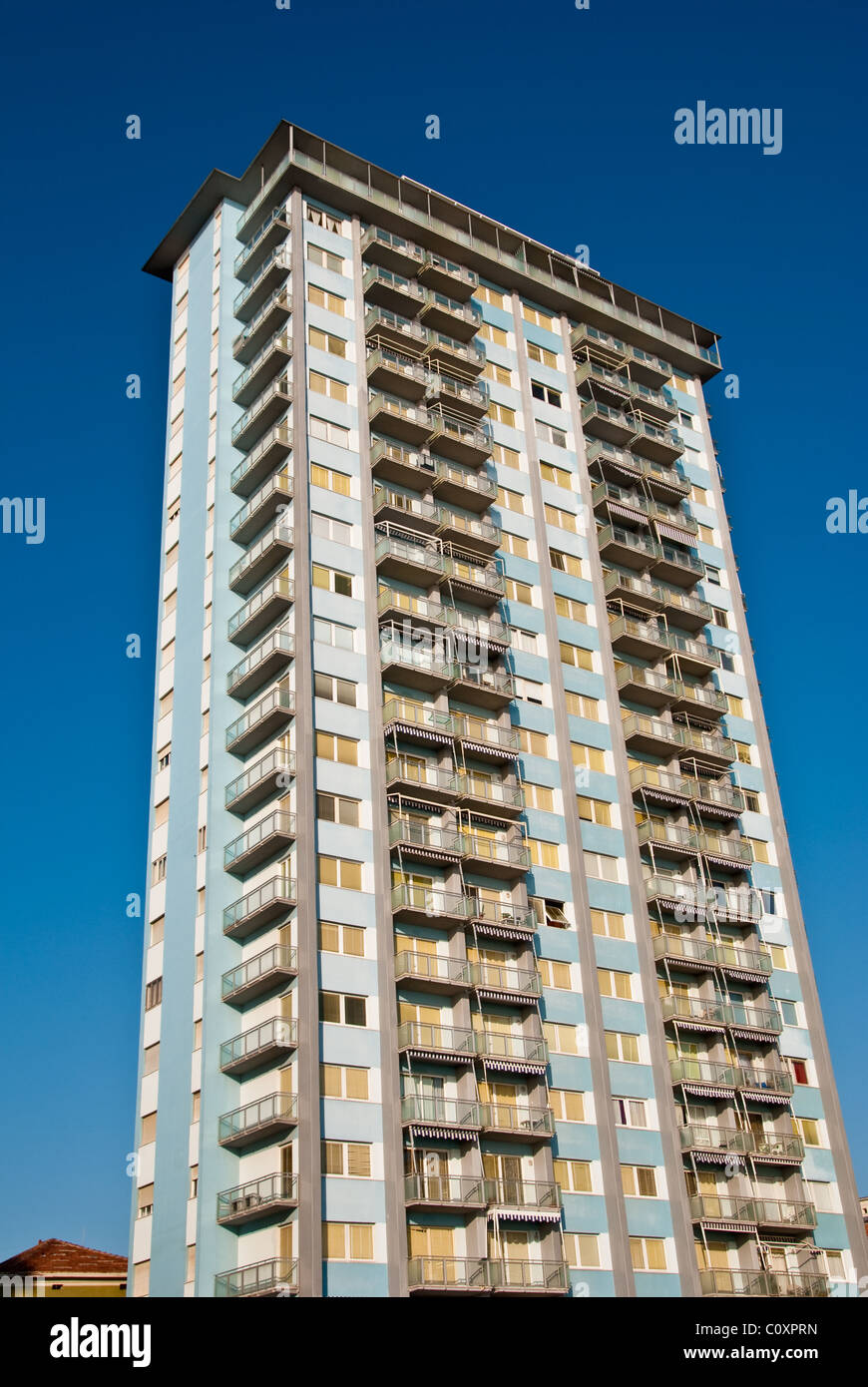 Tall Building in Follonica, Tuscany, Italy Stock Photo - Alamy