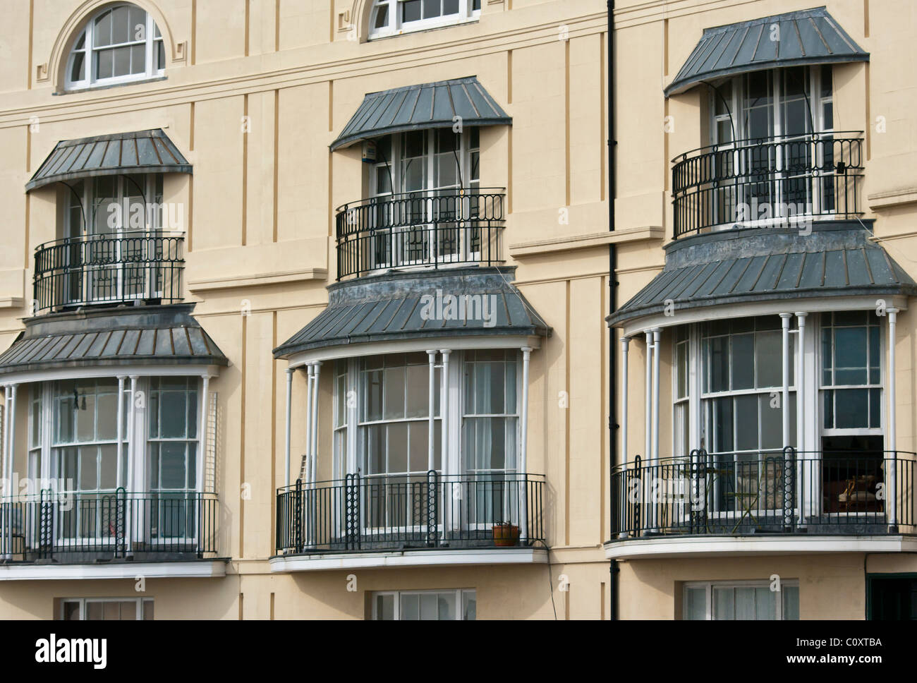 Bay Windows With Balconies Pelham Crescent Hastings East Sussex England ...