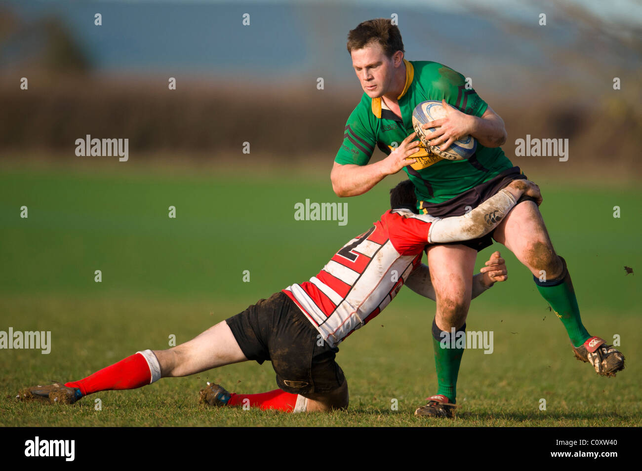 Rugby stopped tackle hi-res stock photography and images - Alamy