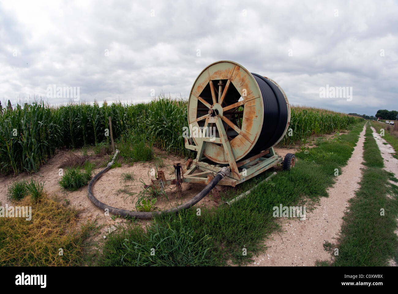 Agriculture Machinery in a Tuscan Meadow, Italy Stock Photo - Alamy