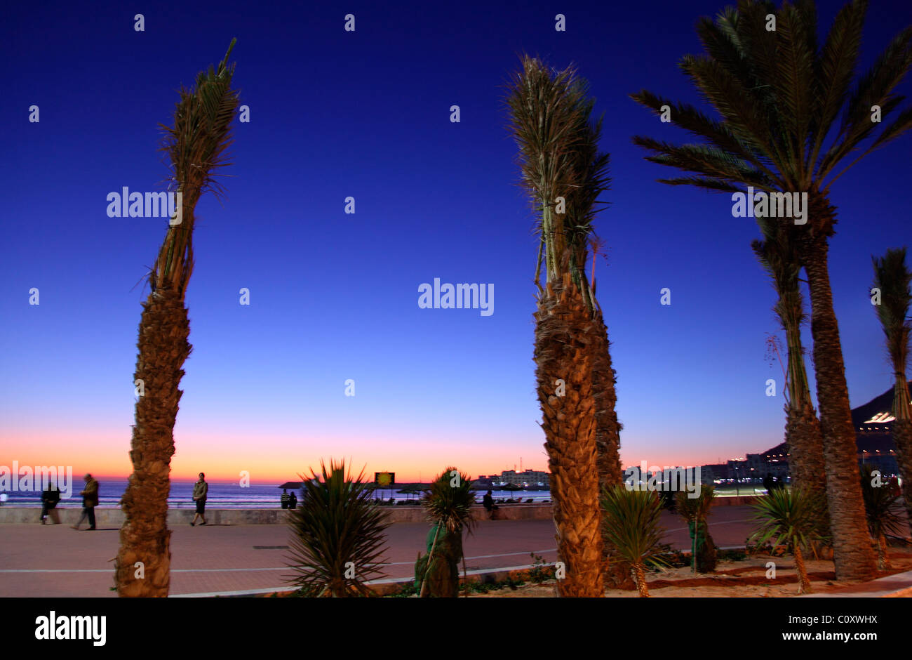 Sunset in Agadir, Morocco Stock Photo - Alamy