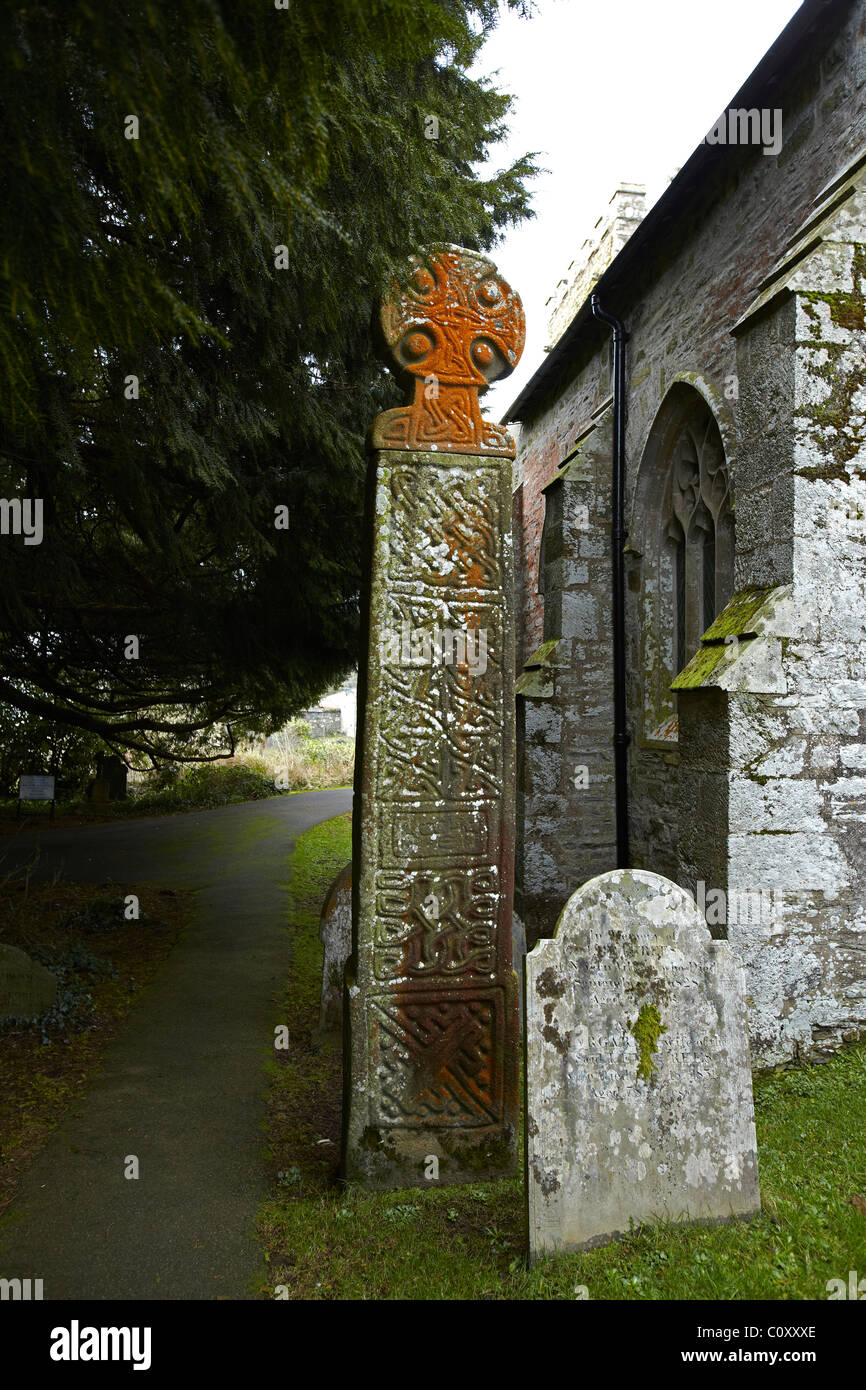 The Nevern Cross. A Medieval Celtic Christian stone cross, St Brynach ...