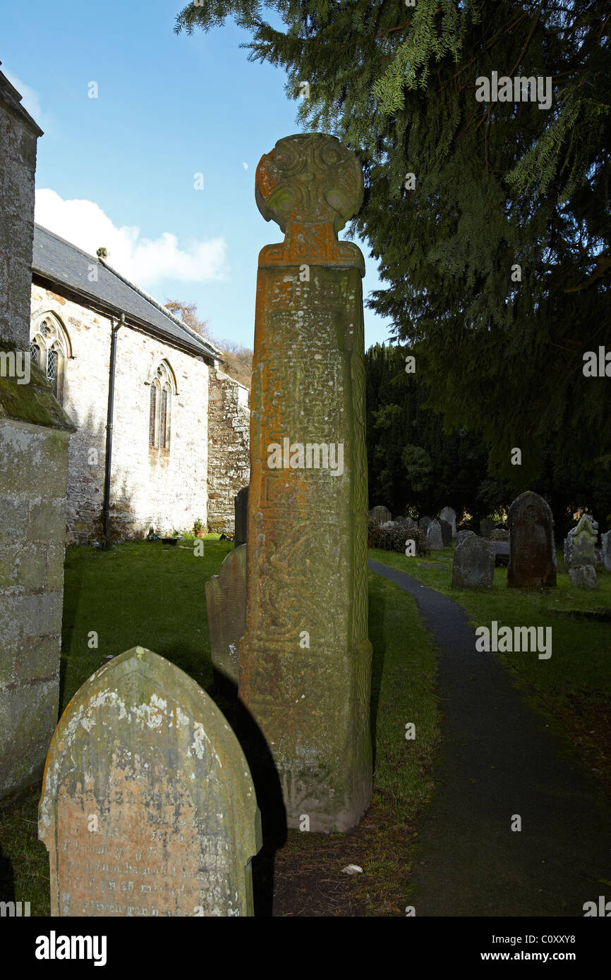 The Nevern Cross. A Medieval Celtic Christian stone cross, St Brynach ...