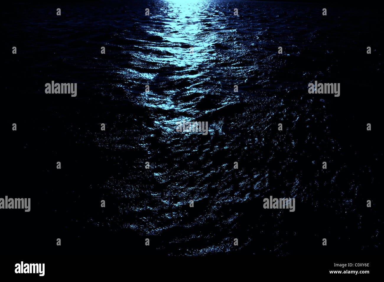 Moonlight reflections in dark water Stock Photo - Alamy