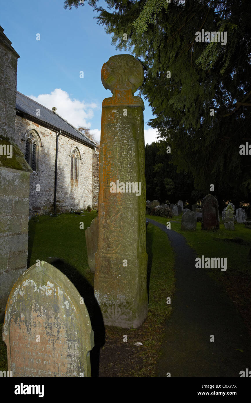 The Nevern Cross. A Medieval Celtic Christian stone cross, St Brynach ...