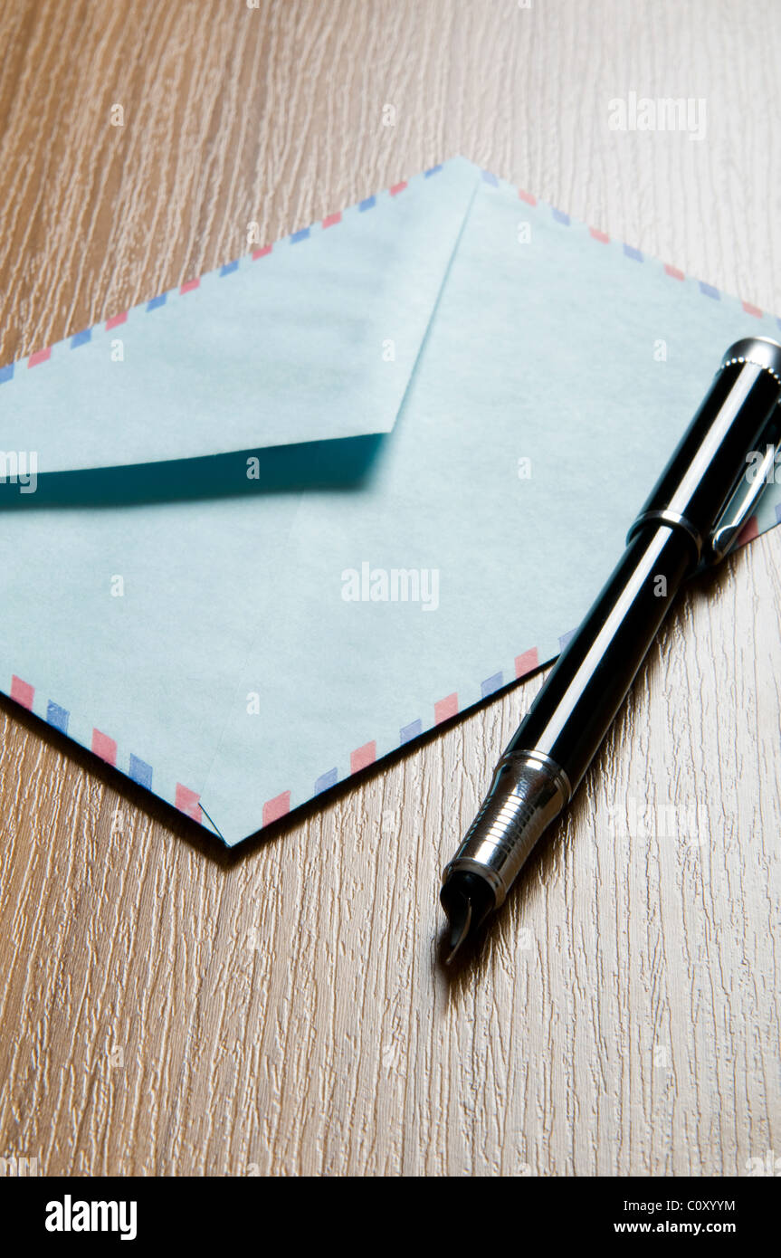 Mail concept with many envelopes on the table Stock Photo - Alamy