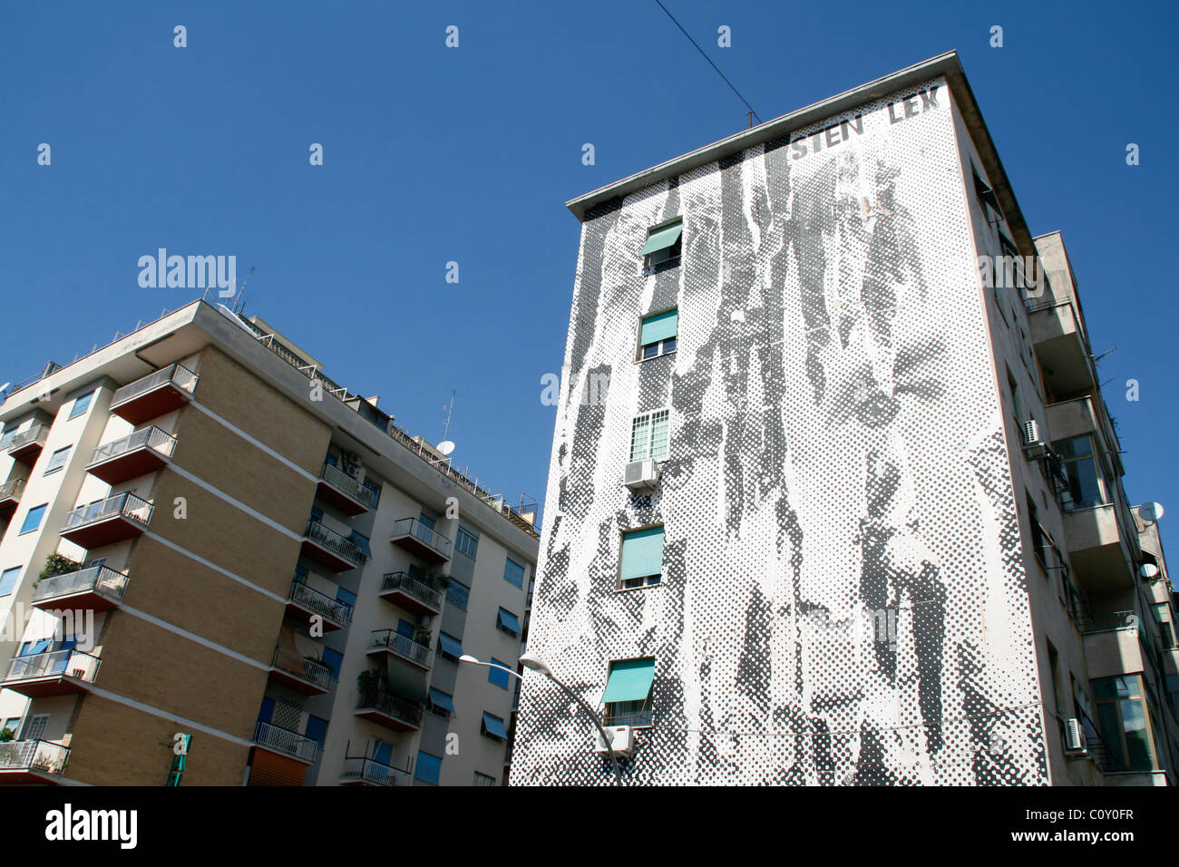 francesco totti mural modern art on building in garbatella, rome Stock ...