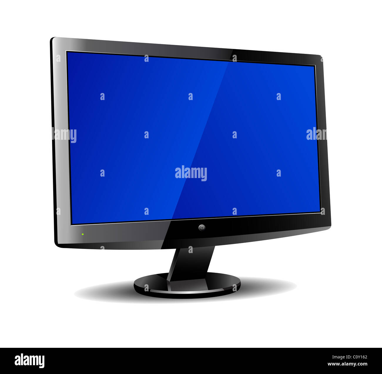Computer wide flat screen monitor Stock Photo - Alamy