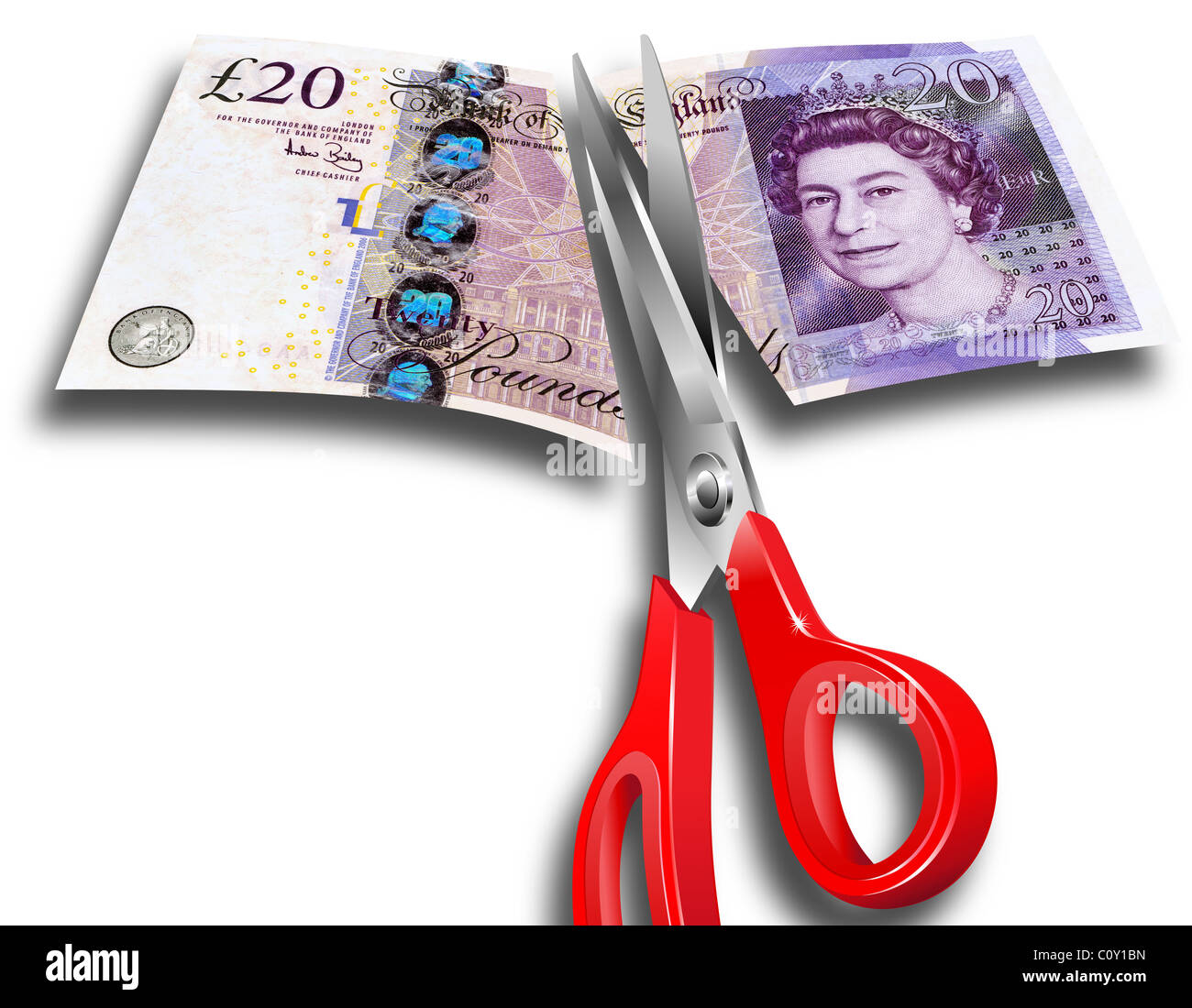 Money Cut - Budget Cuts Stock Photo - Alamy