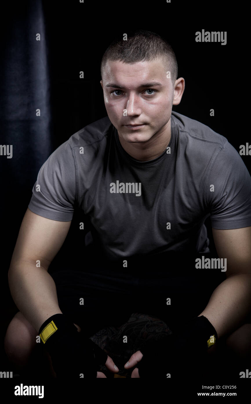 portrait of a young boxer Stock Photo - Alamy