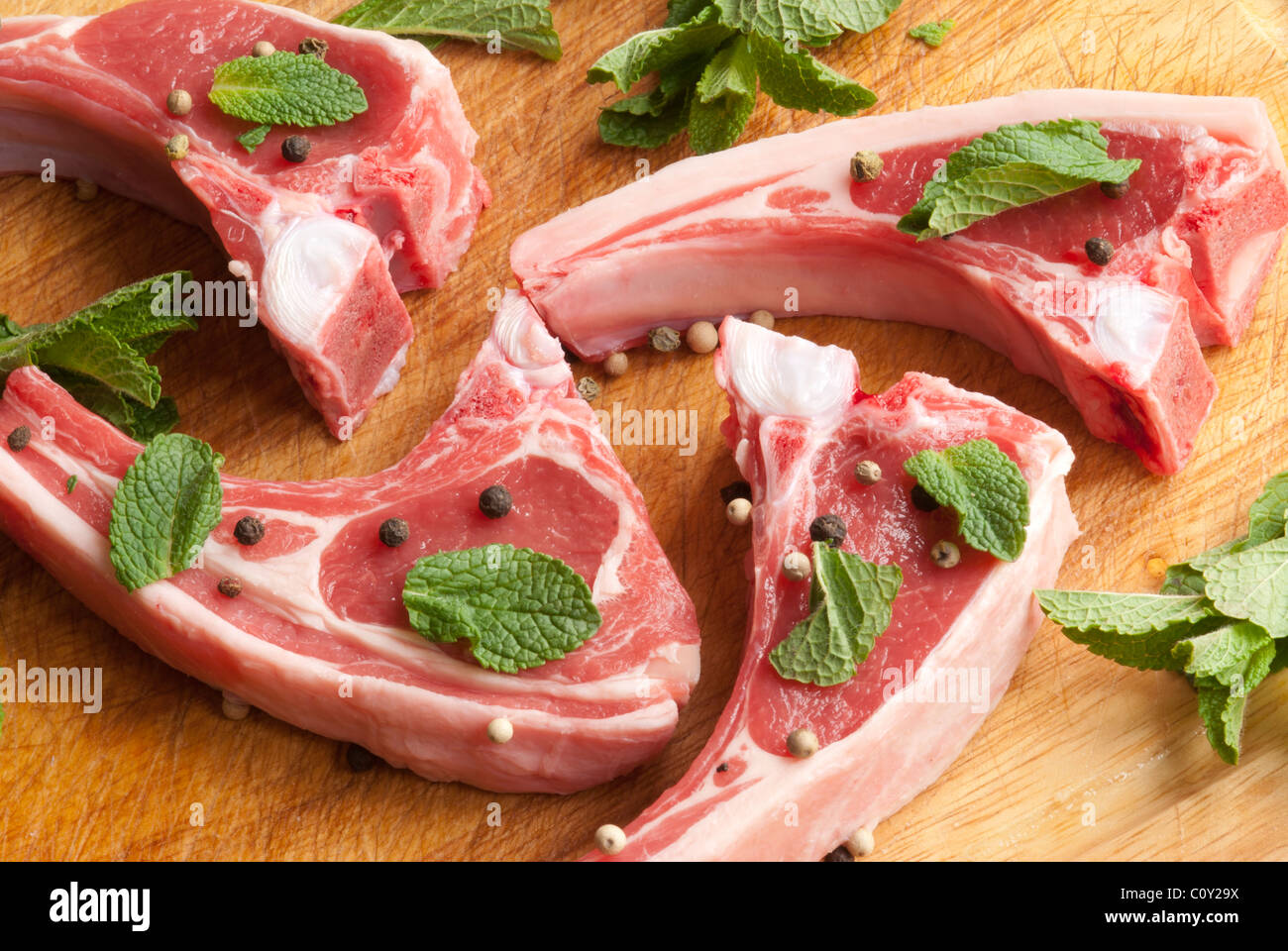 Raw rack of lamb hi-res stock photography and images - Alamy