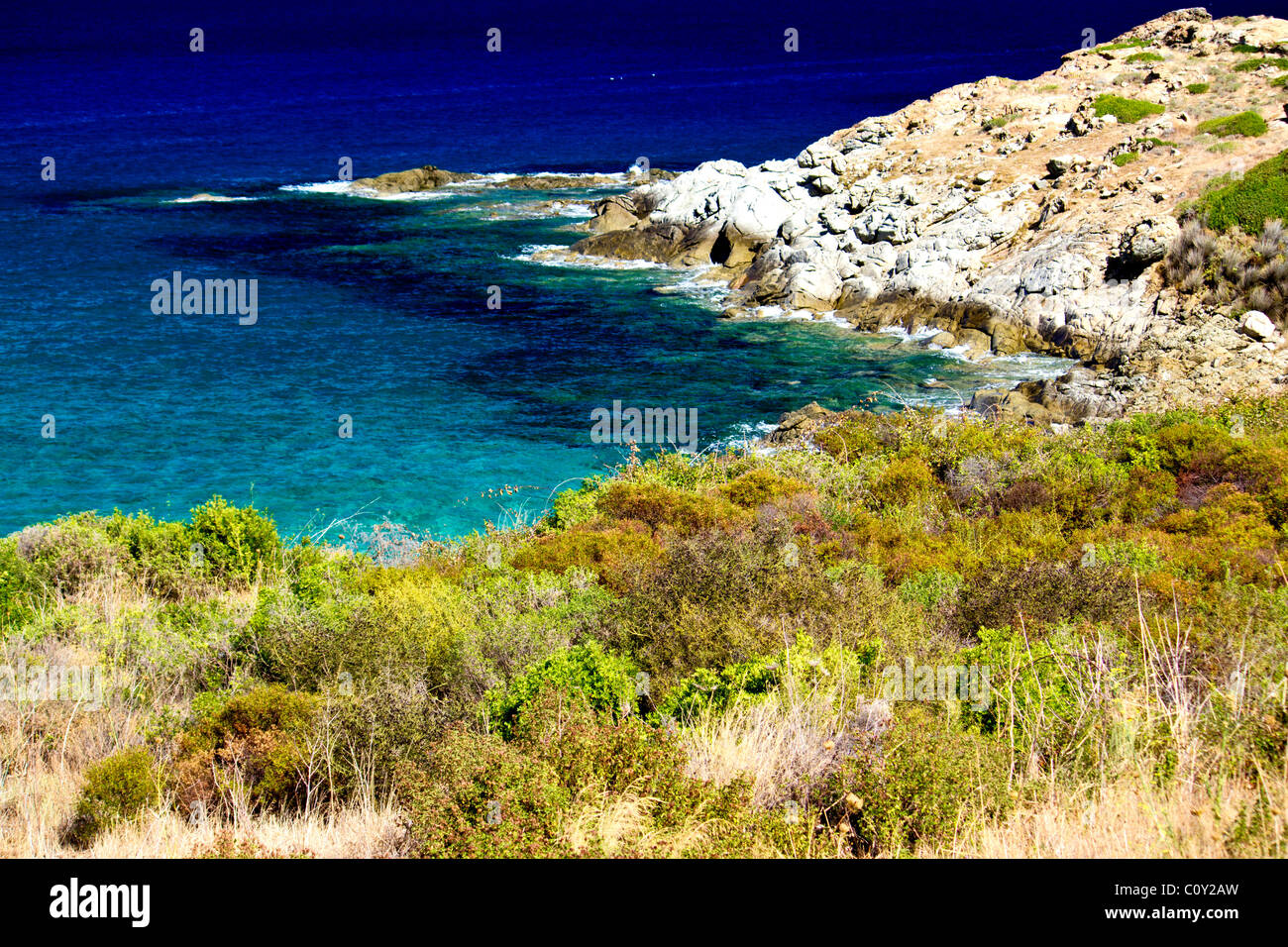 Wonderful Colors of the Corsica Sea, France Stock Photo - Alamy