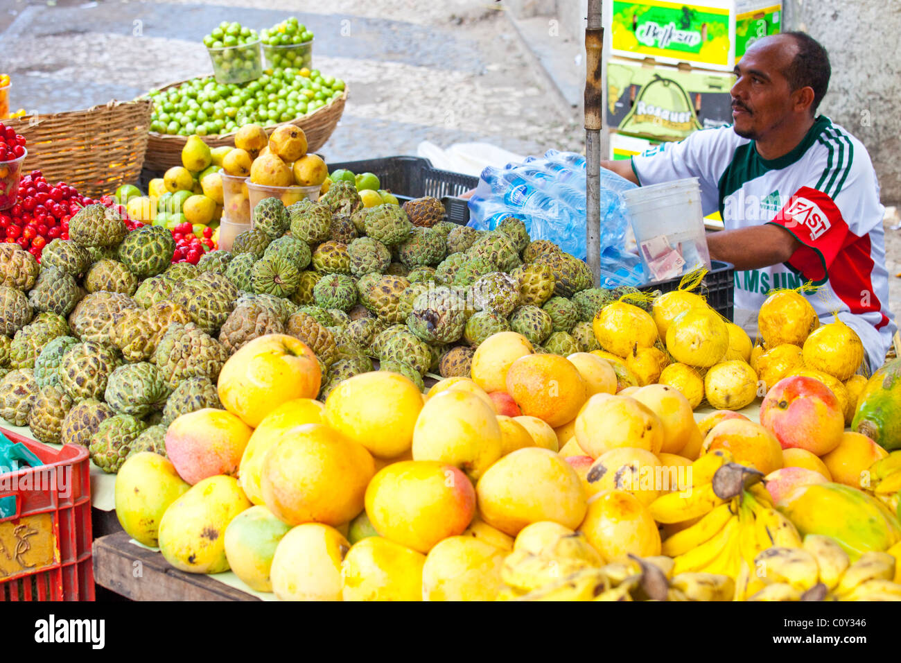 Fruit vendor in Salvador, Bahia, Brazil Stock Photo - Alamy