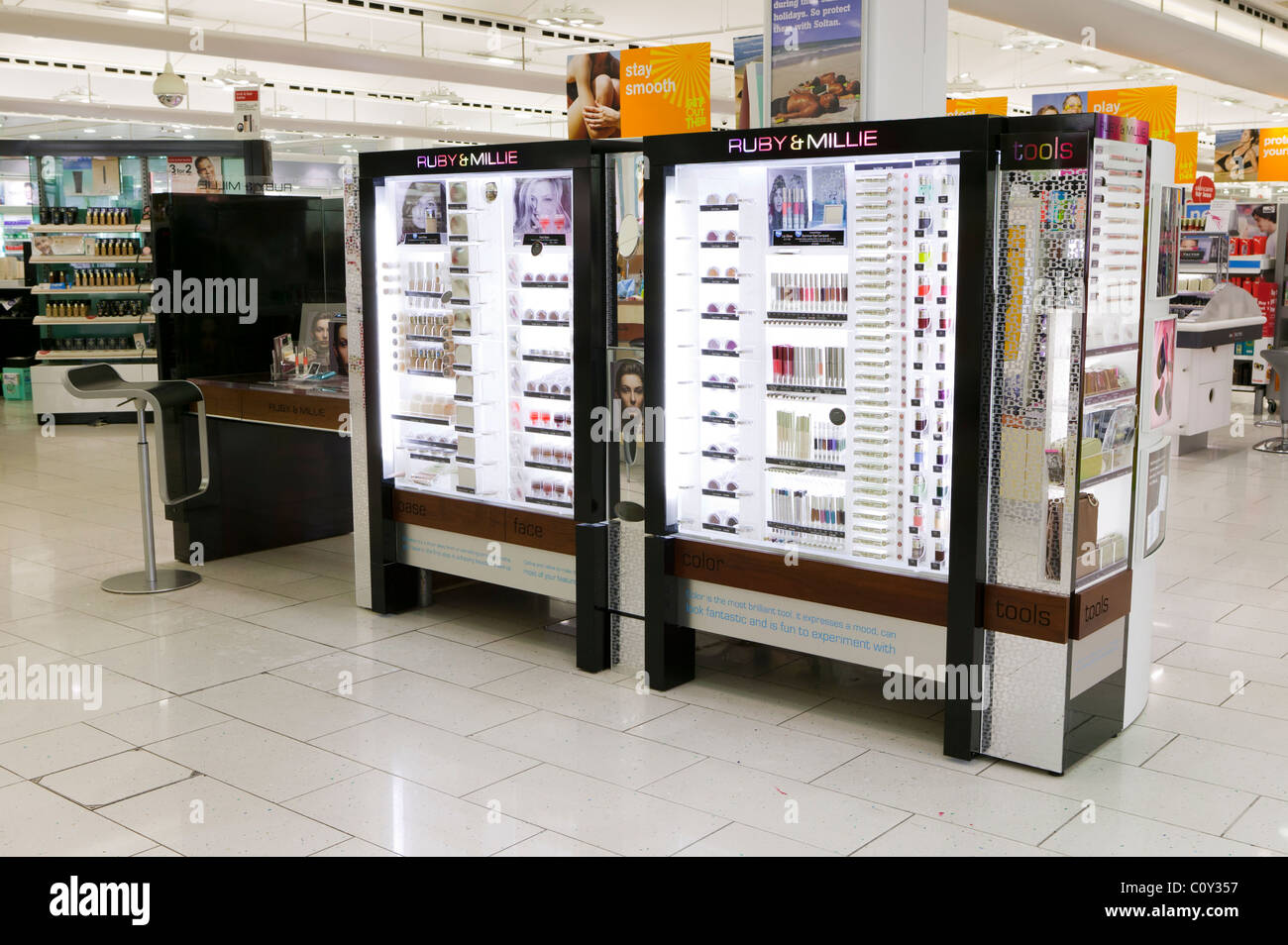 Ruby & Millie self selection cosmetics merchandising unit located ...