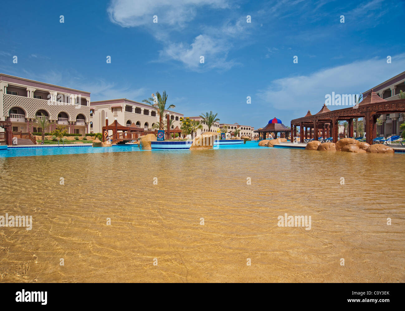 Large swimming pool in a luxury hotel Stock Photo - Alamy