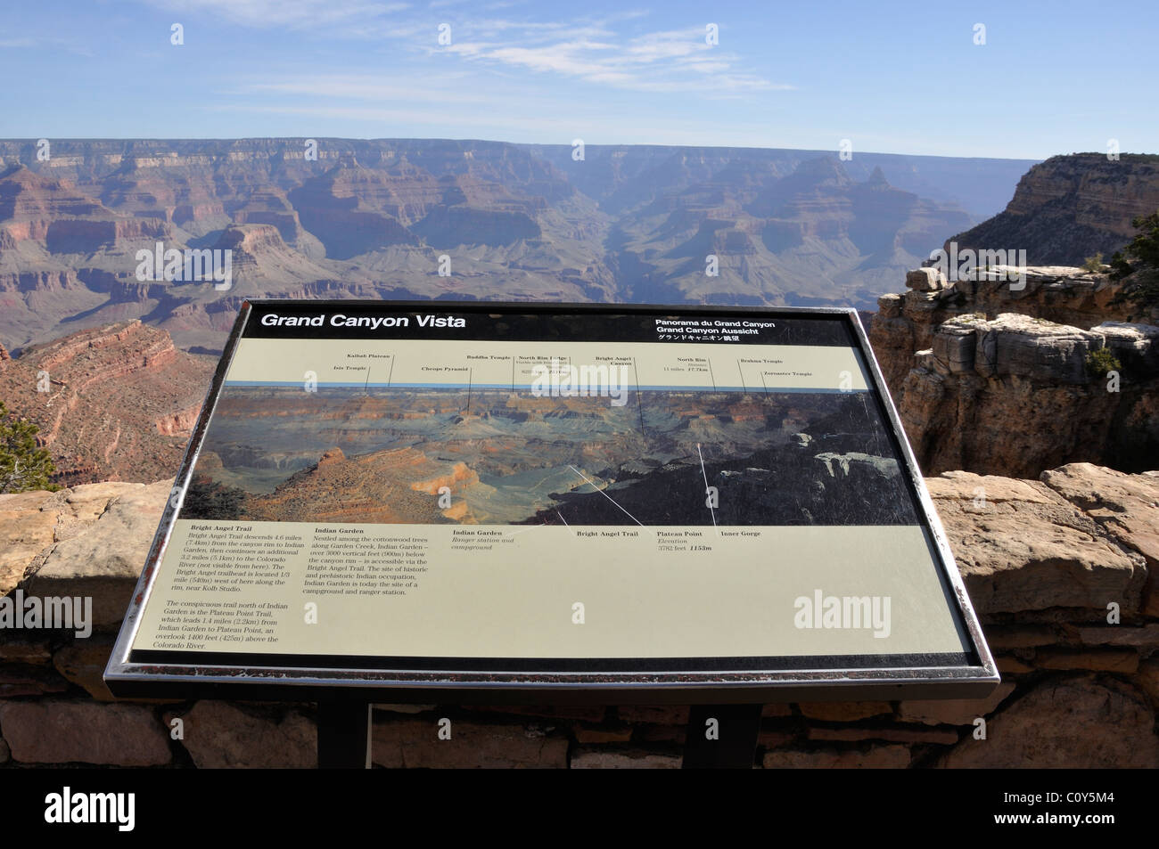Grand canyon national park information sign hi-res stock photography ...