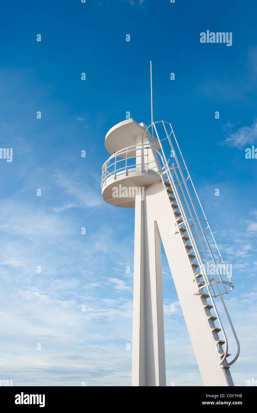 A lifeguard watchtower against sunny sky background Stock Photo - Alamy
