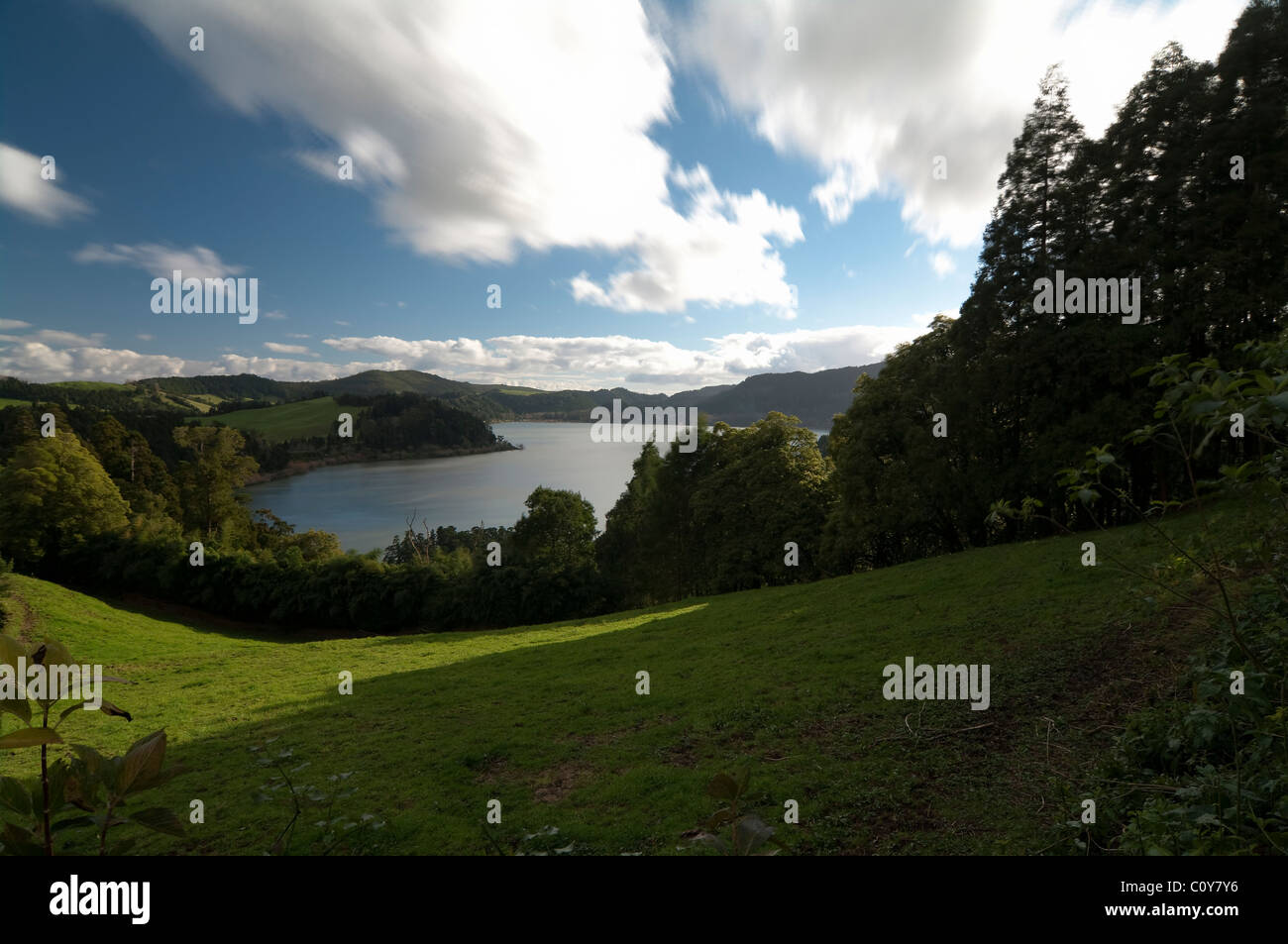 Furnas lake and valley view. São Miguel Island, Azores Stock Photo - Alamy