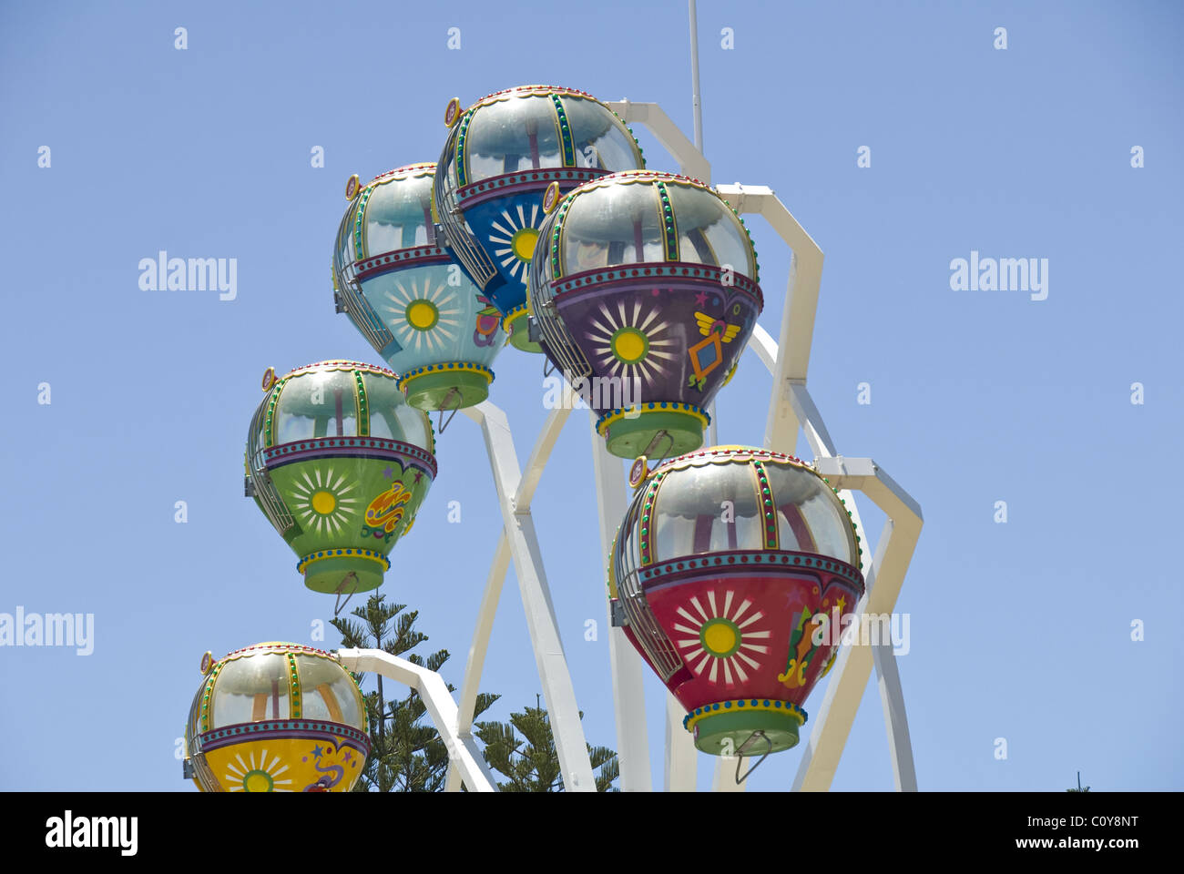 Colorful small ferris wheel Amusement park in Glenelg a suburb of ...
