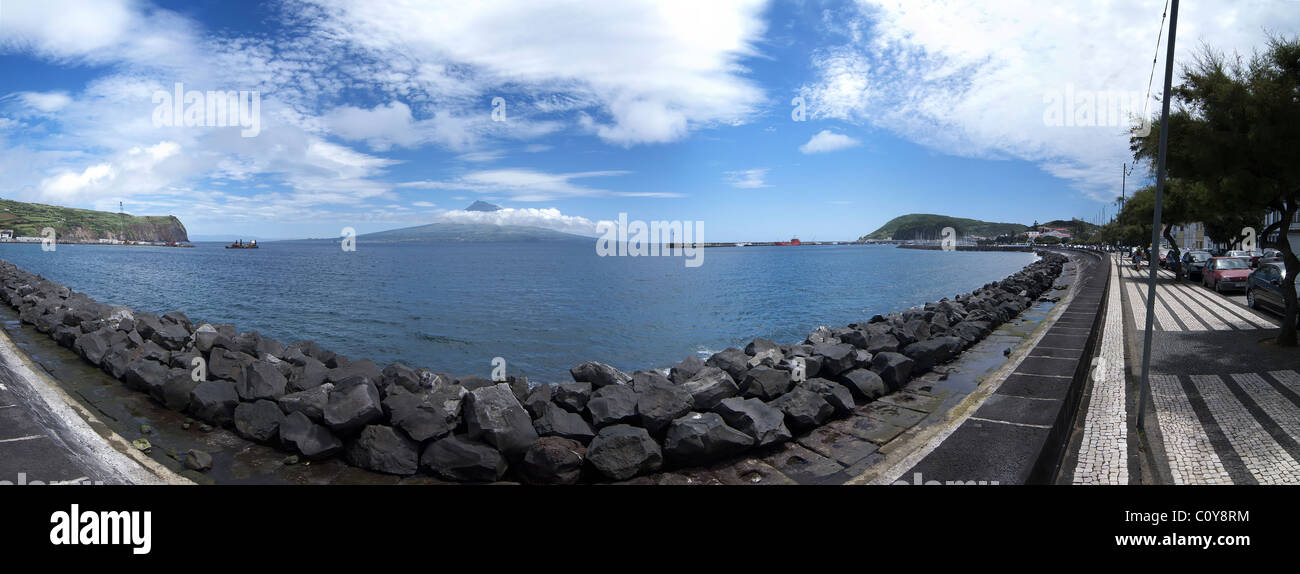 Azores marina wall horta faial hi-res stock photography and images - Alamy