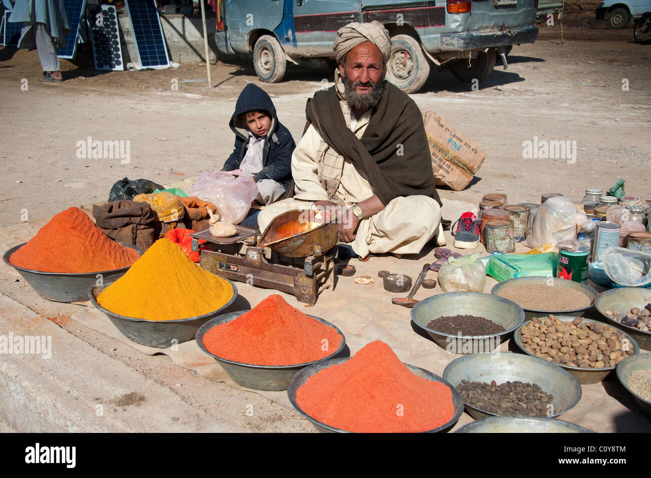 Street spice seller in Helmand province Stock Photo - Alamy