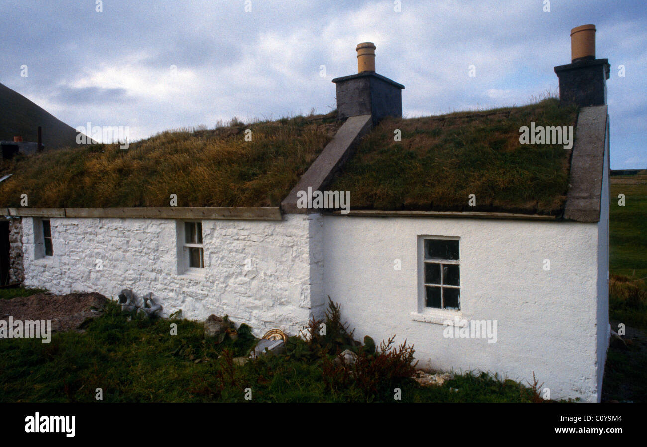 Foula Shetlands Scotland Turf Houses Stock Photo - Alamy