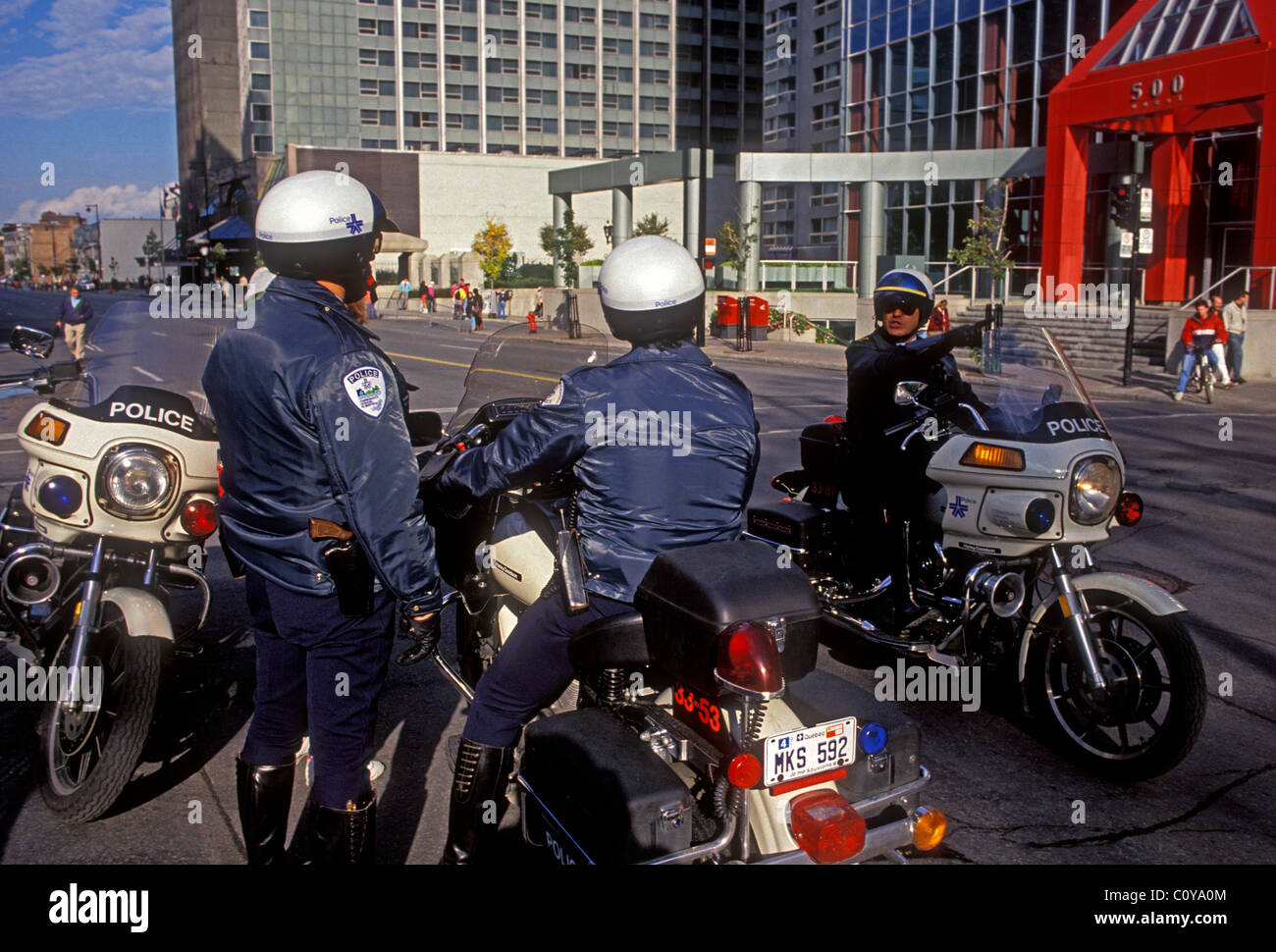 French-Canadian motorcycle police, motorcycle police, police, policeman ...
