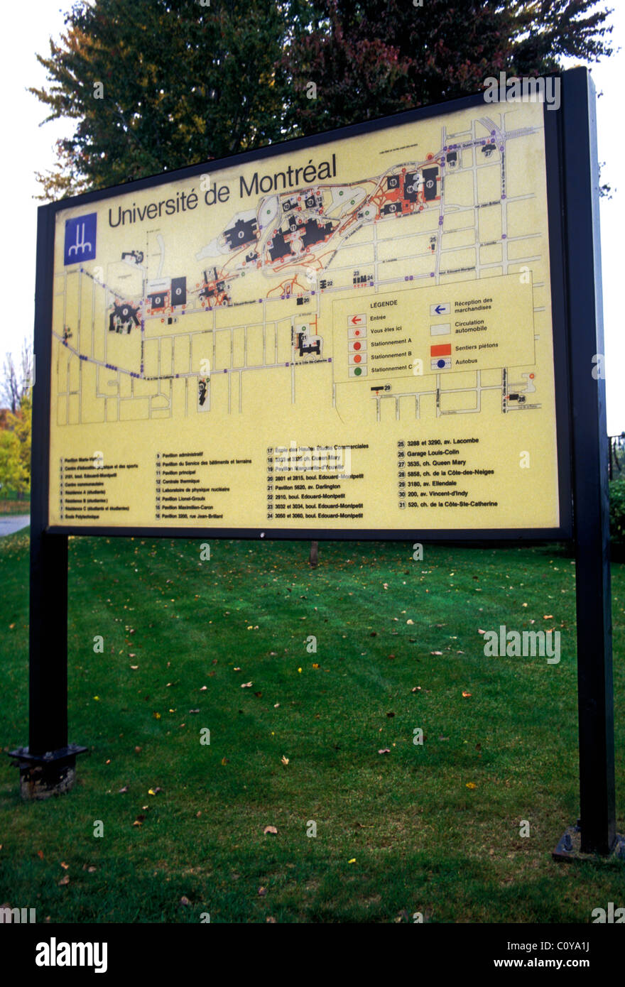 University campus map plan hi-res stock photography and images - Alamy