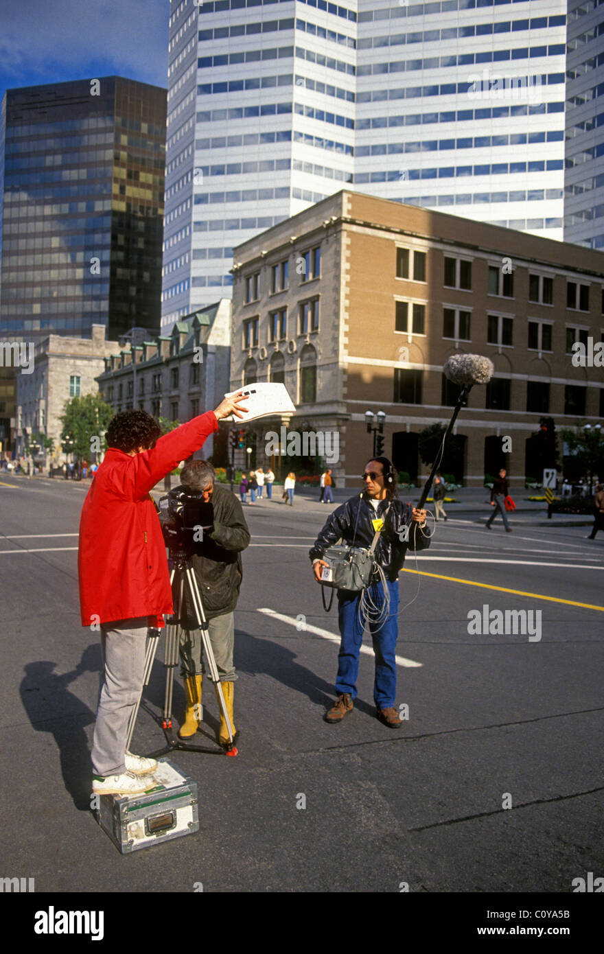 Crew filming documentary outside hi-res stock photography and images ...