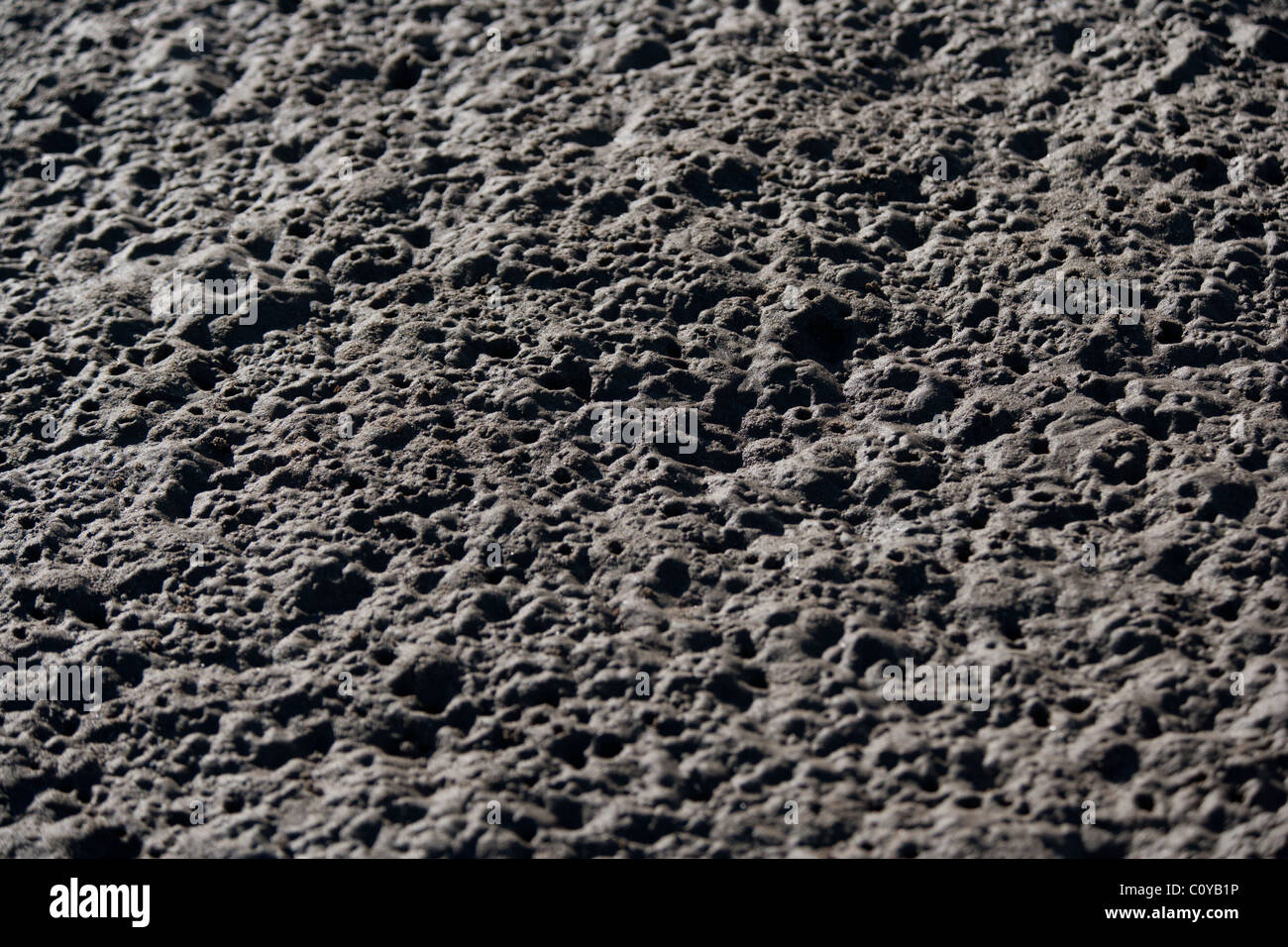 Texture of tidal mud flats showing surface holes and undulated surface ...
